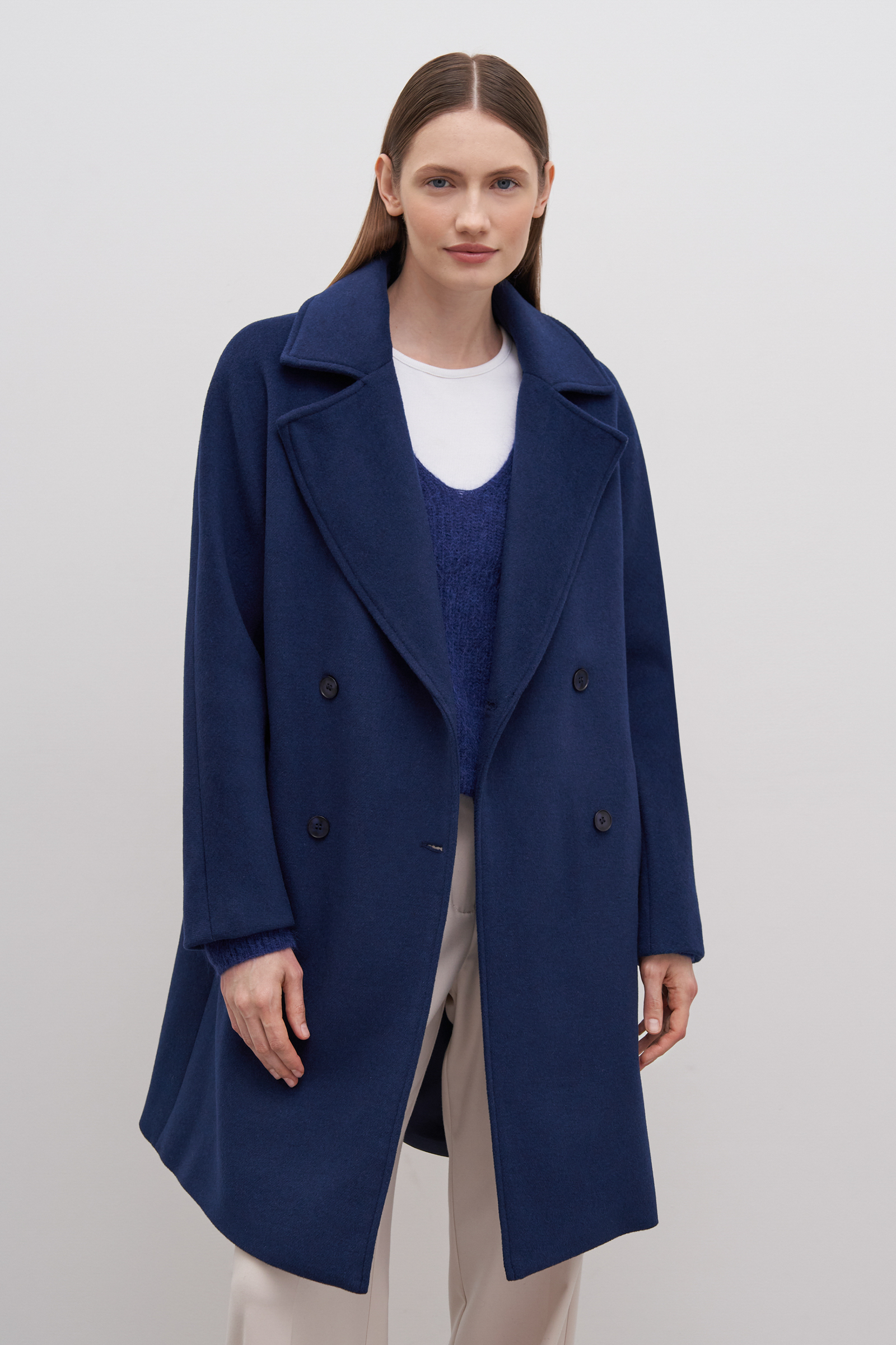 Пальто женское Finn Flare FAD11025 синее M