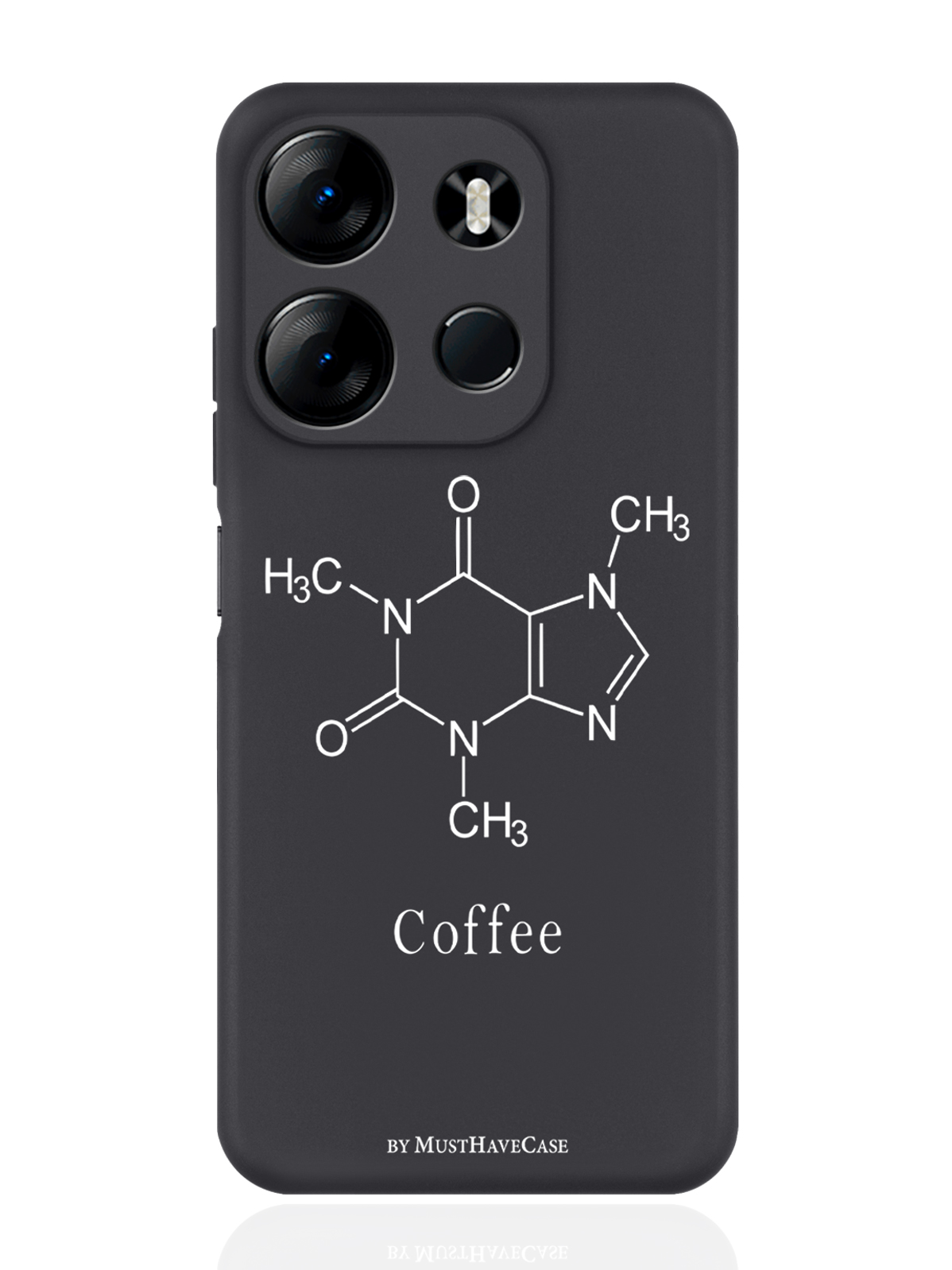 Чехол MustHaveCase для Tecno Spark Go 2023/Tecno Pop 7 Pro Молекула кофе черный
