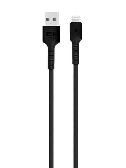 Кабель Exployd Flow USB - Lightning 3A 1m Silicone Black EX-K-1261