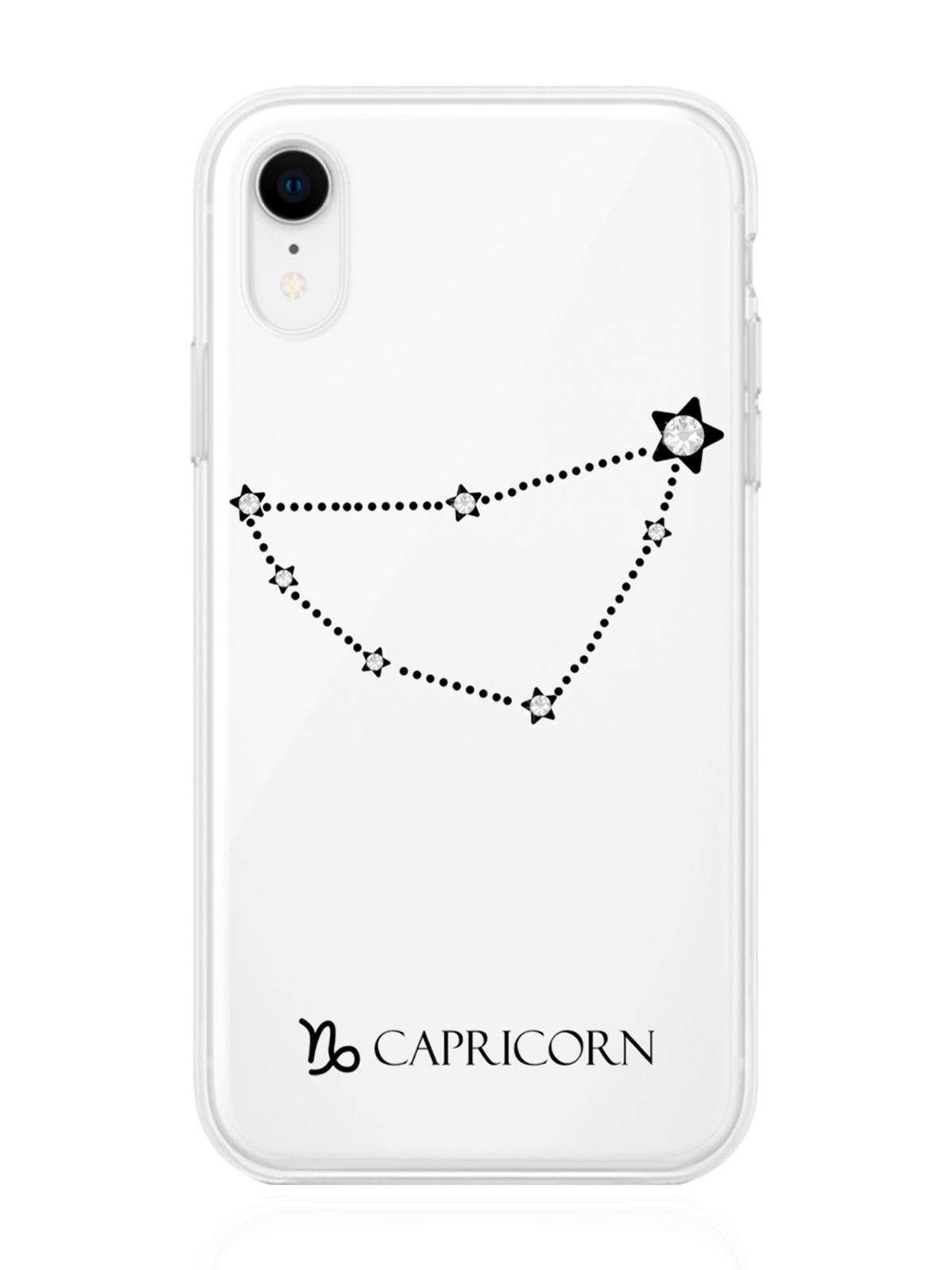 Чехол с инкрустацией кристаллами Lux для iPhone XR Козерог Capricorn