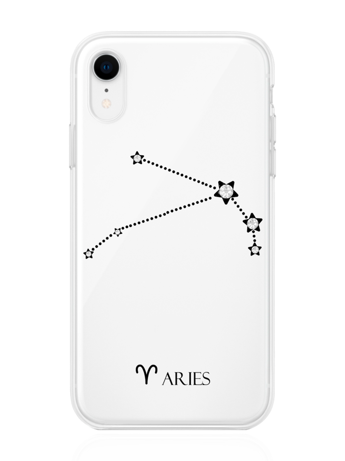 Чехол с инкрустацией кристаллами Lux для iPhone XR Овен Aries
