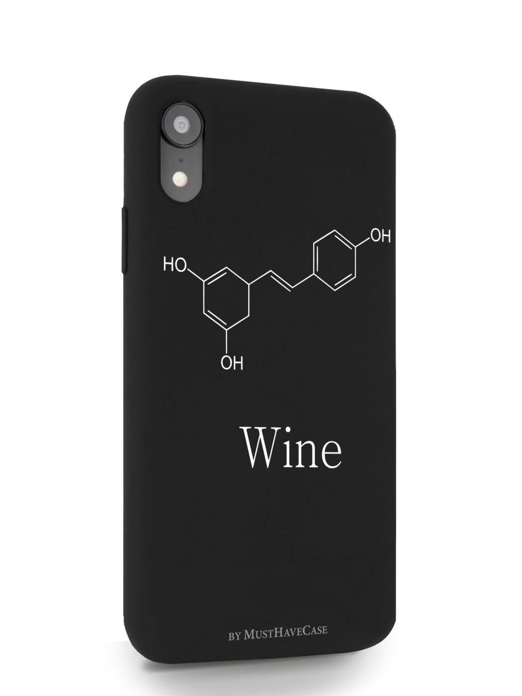 Чехол MustHaveCase для iPhone XR Молекула вина черный