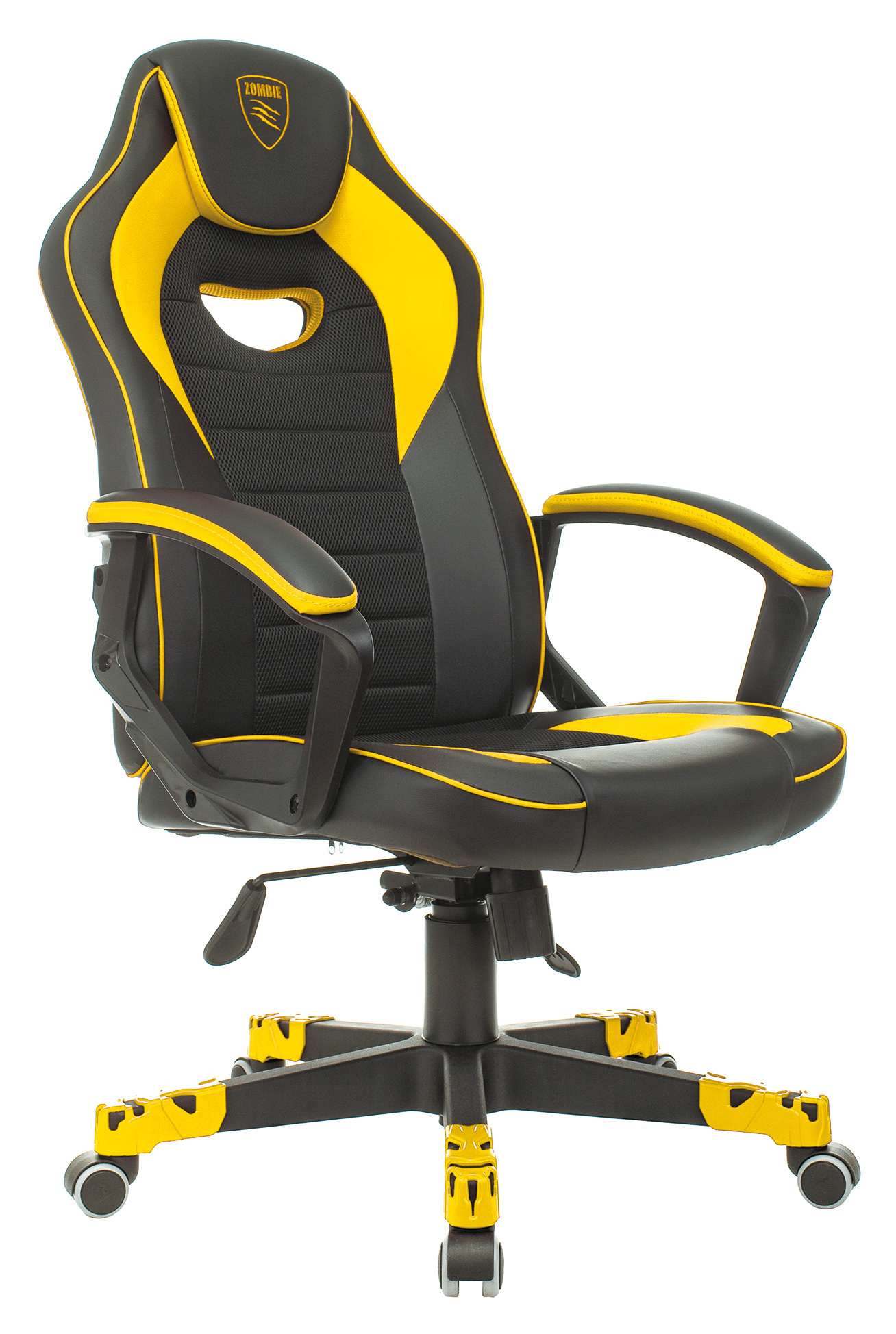Кресло игровое Zombie GAME 16 черный/желтый
