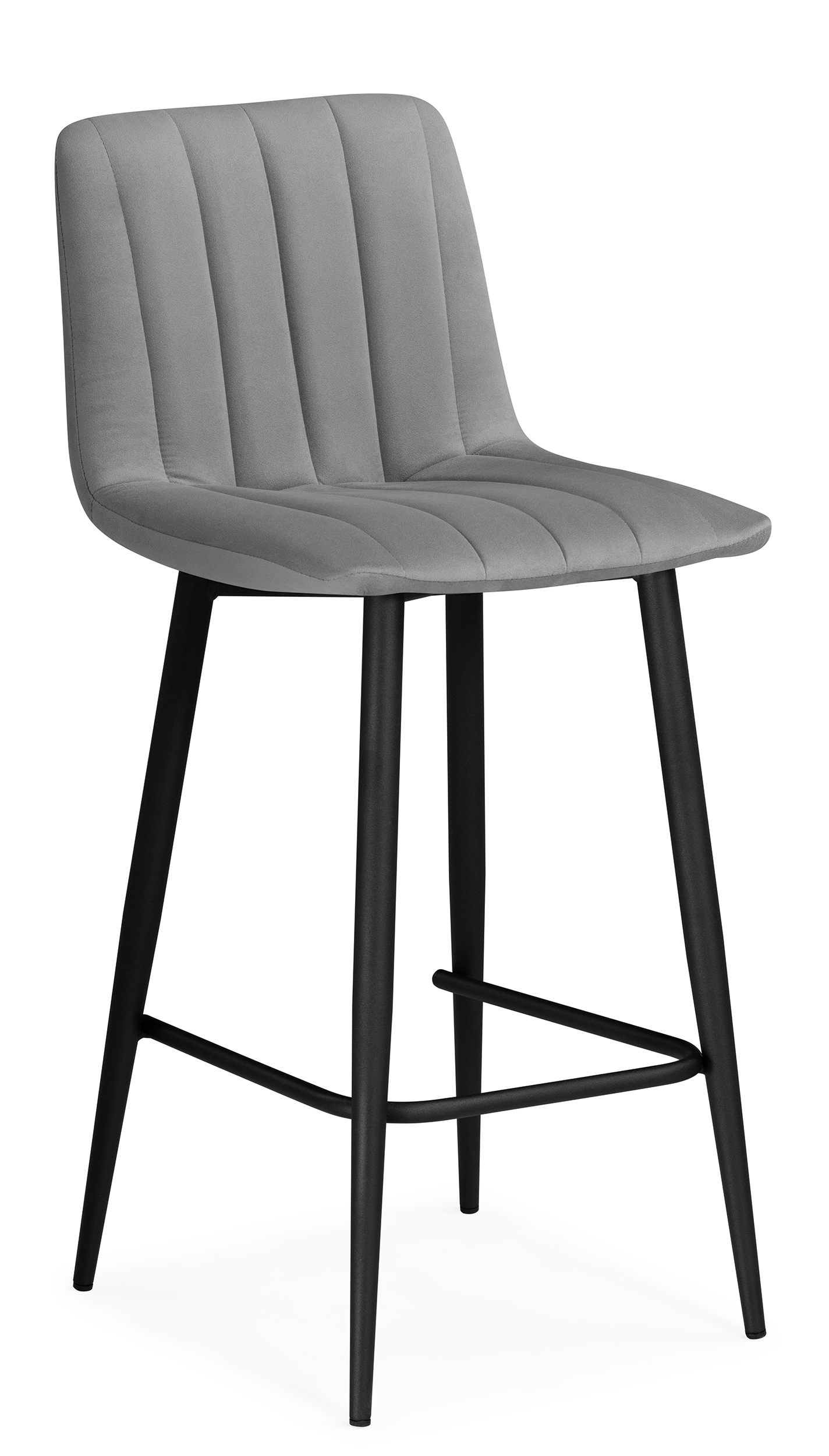 Полубарный стул Мебельные решения Дани темно-серый / черный