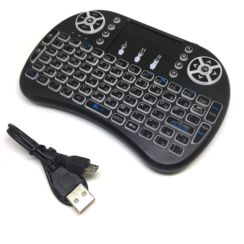 Беспроводная игровая клавиатура Backlit Smart i8a Black