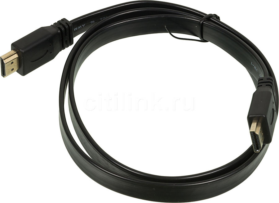 Кабель NN High Speed ver.1.4 Flat HDMI - HDMI 1м Black