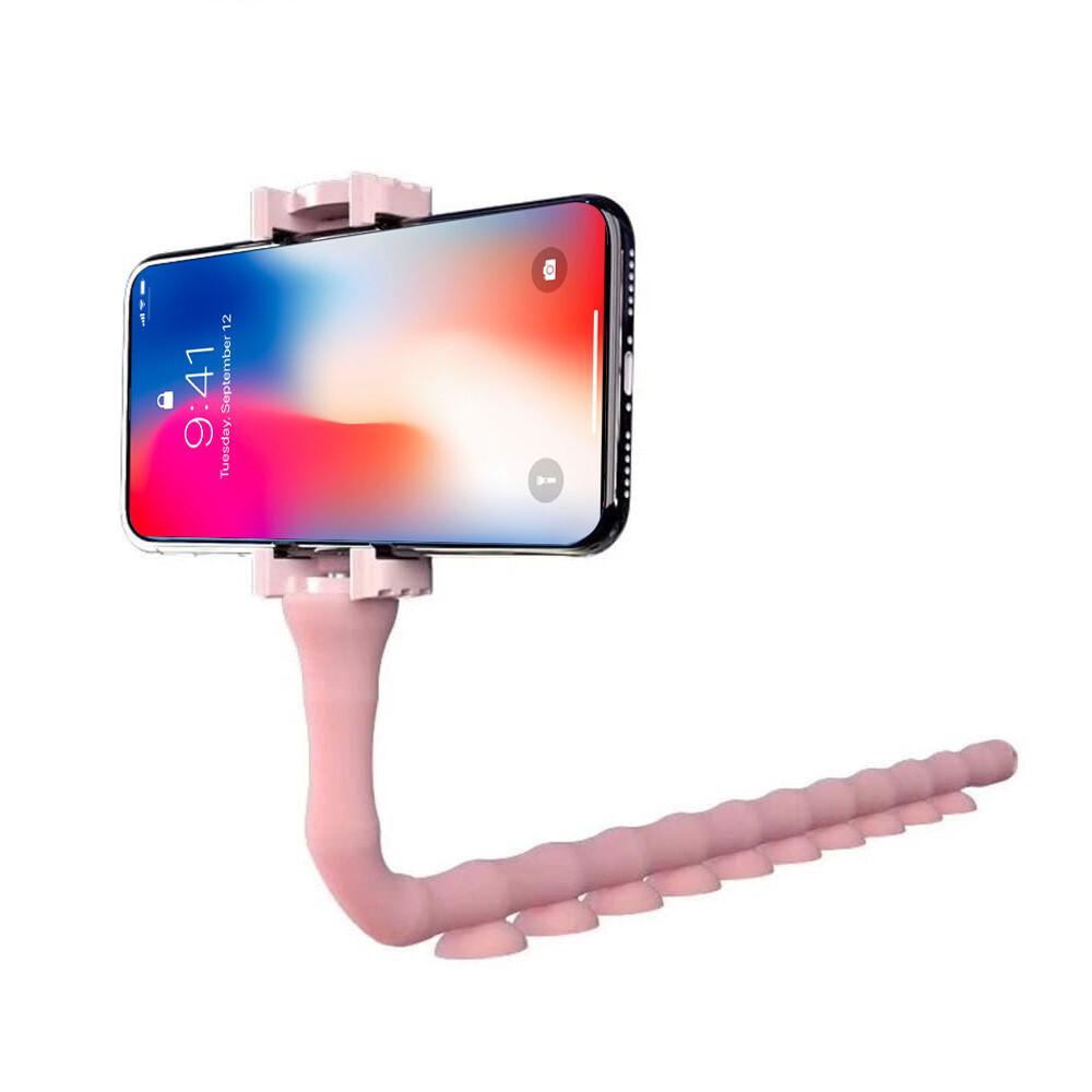 Держатель для телефона гибкий Cute Worm Lazy Holder, розовый