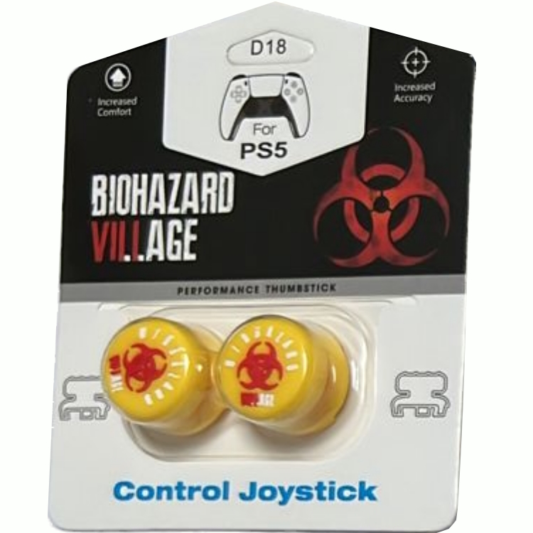 Накладки на стики DualSense/DualShock 4 DH Resident Evil Biohaz Vill\D18 Yellow (PS4/PS5)