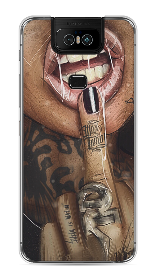 Чехол Awog  на Asus Zenfone 6 ZS630KL "Девушка с татуировками"