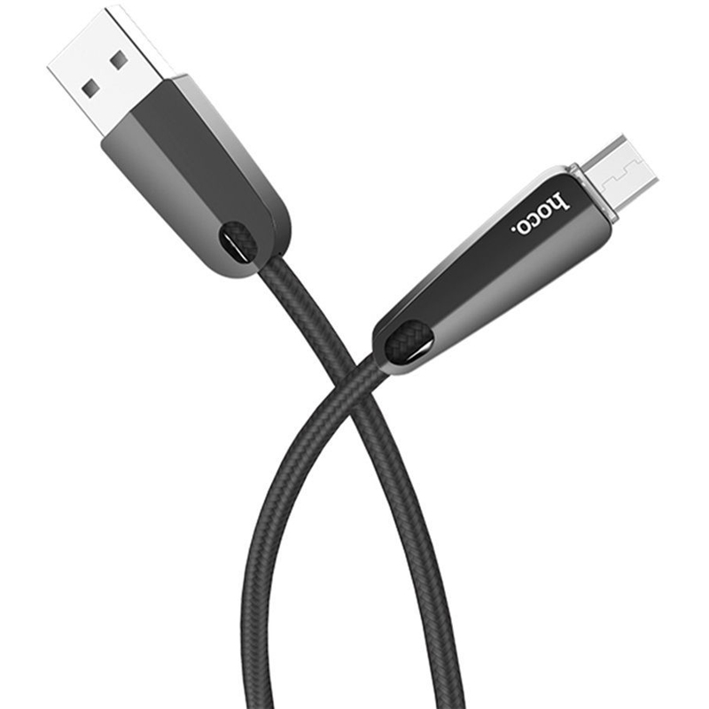 Кабель USB 2.0 A (m) - micro USB 2.0 B (m) 1.2м Hoco U35 Space Shuttle - Черный