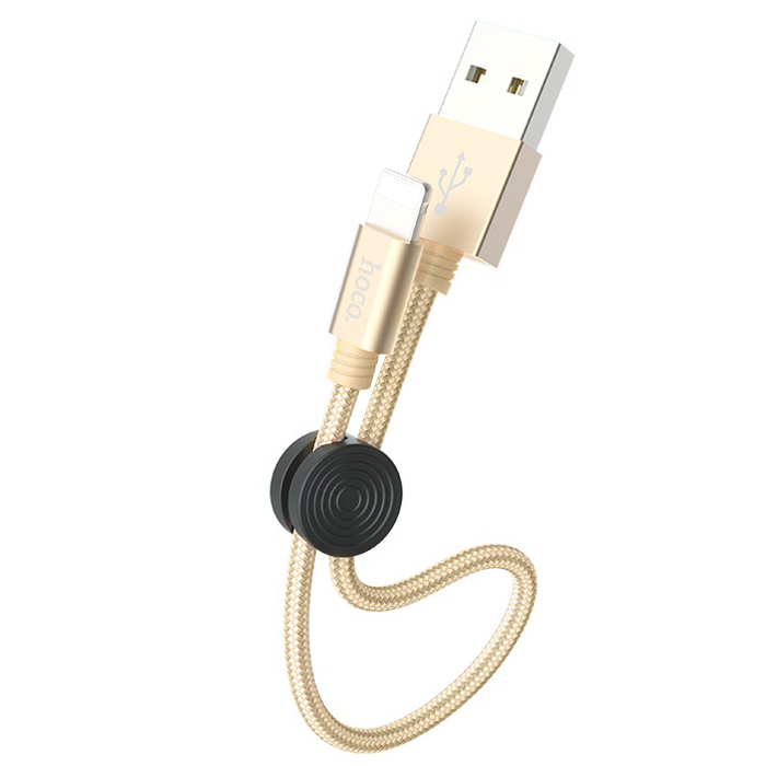 Кабель USB 2.0 A (m) - Lightning (m) 0.25м Hoco X35 - Золотистый