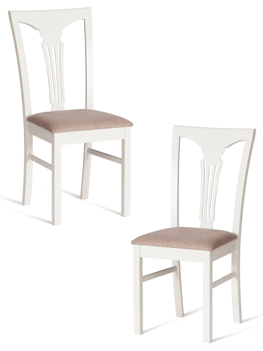 Комплект стульев со спинкой для кухни с мягким сиденьем TetChair Hermes, массив, ткань