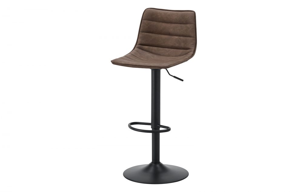 Барный стул ESF CQ-8280E-P кор 2075, серебристый/черный/коричневый