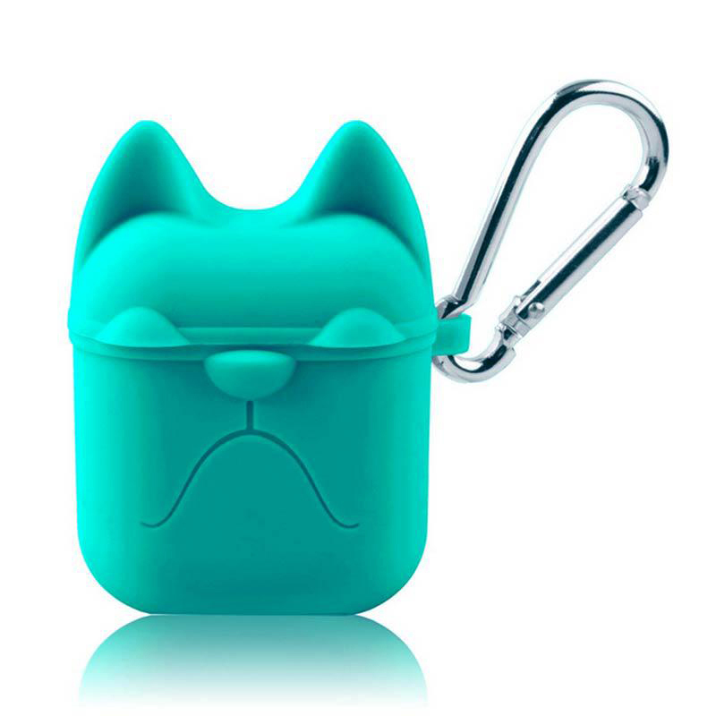 Чехол Anycase для Apple AirPods Grumpy Cat бирюзовый