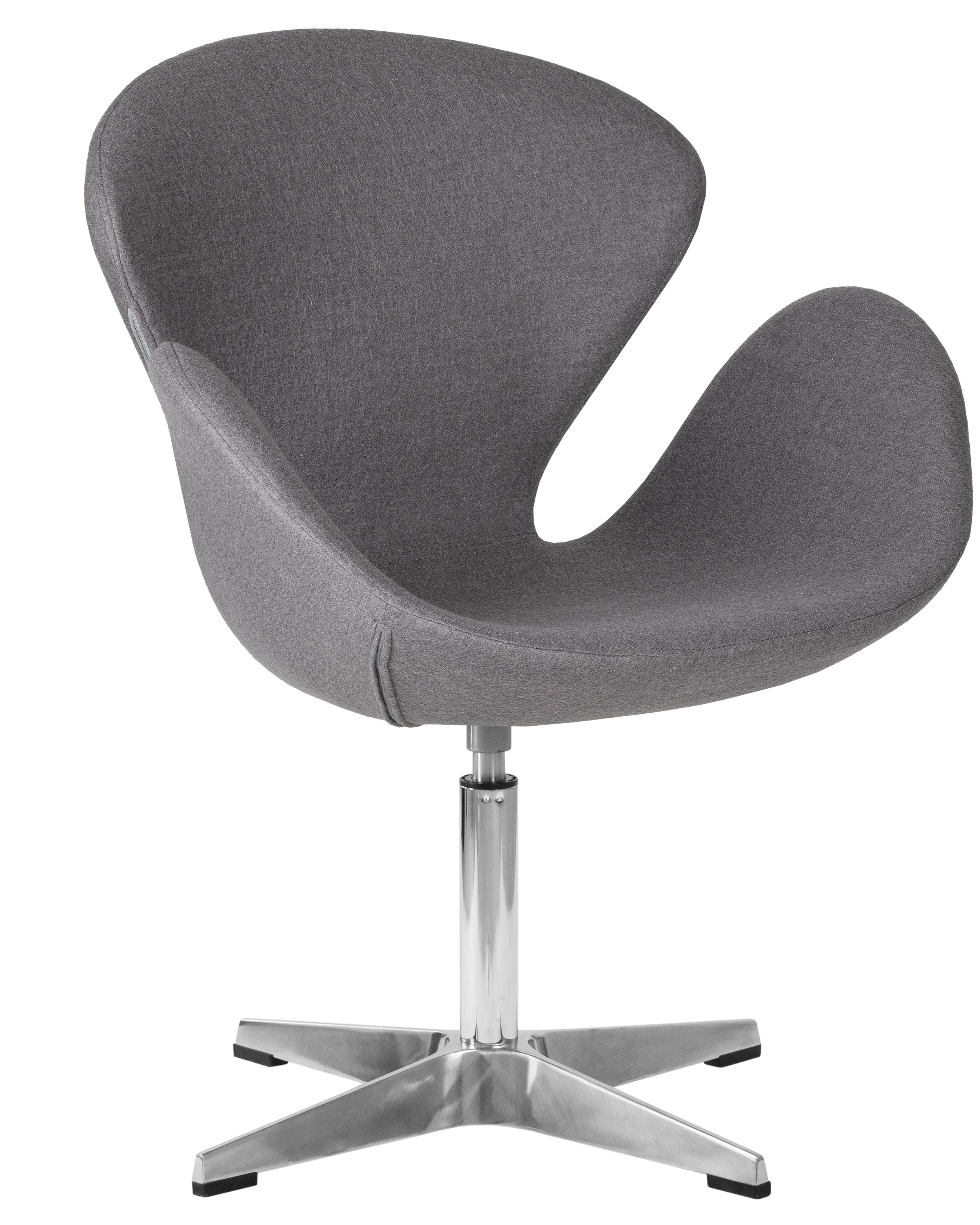 Кресло DOBRIN SWAN LMO-69A серый, алюминиевое основание