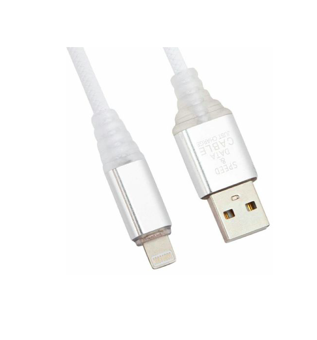 USB кабель Liberty Project Type-C Змея LED TPE белый 1 м