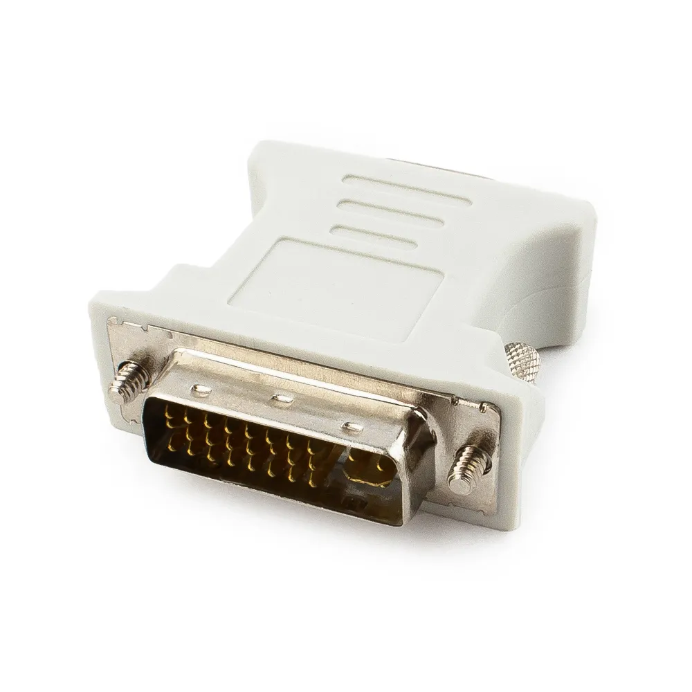 Переходник Cablexpert DVI-I Dual link - VGA 29M/15F, белый (A-DVI-VGA)