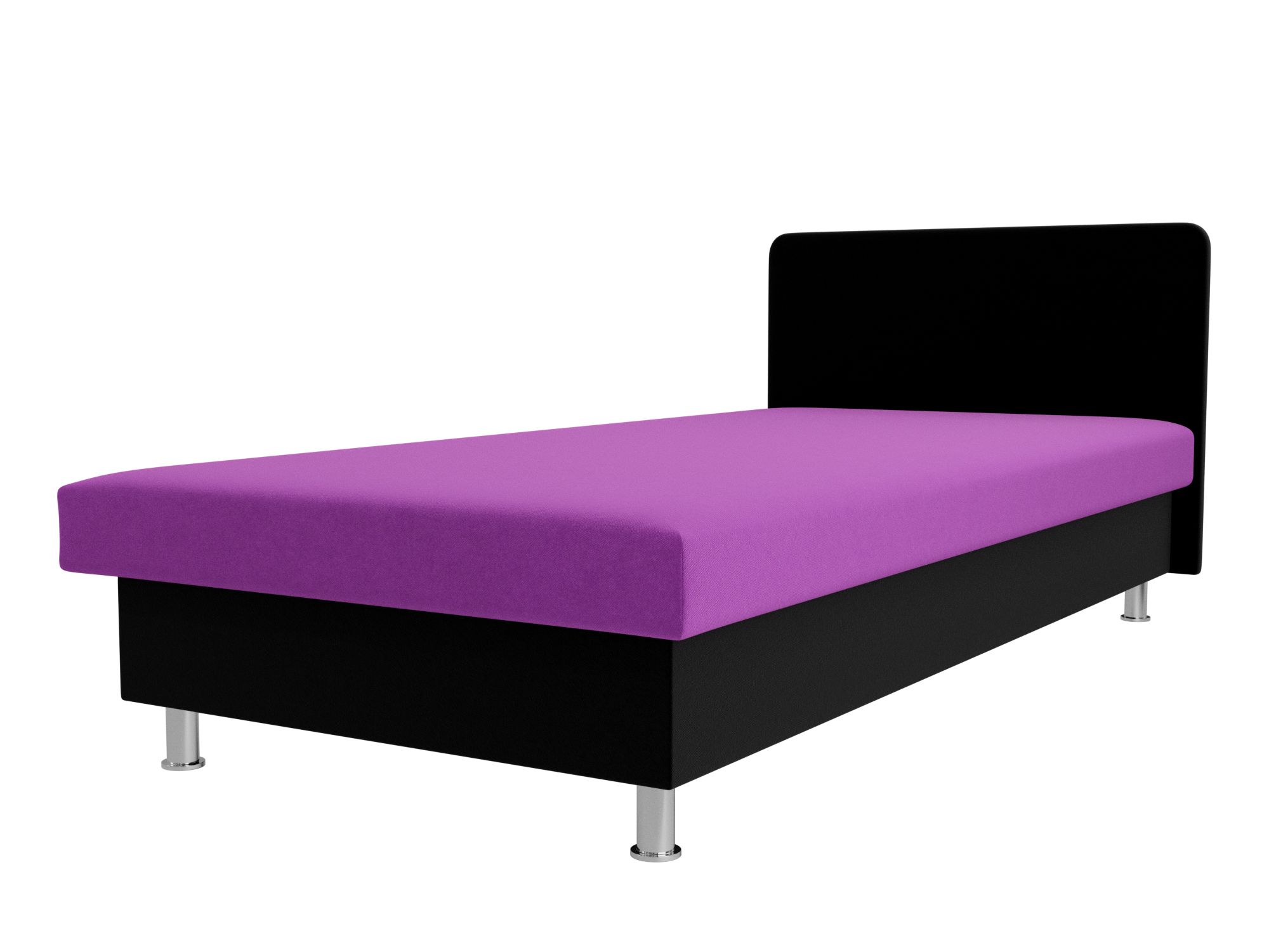Кровать Мальта микровельвет фиолетовый/черный