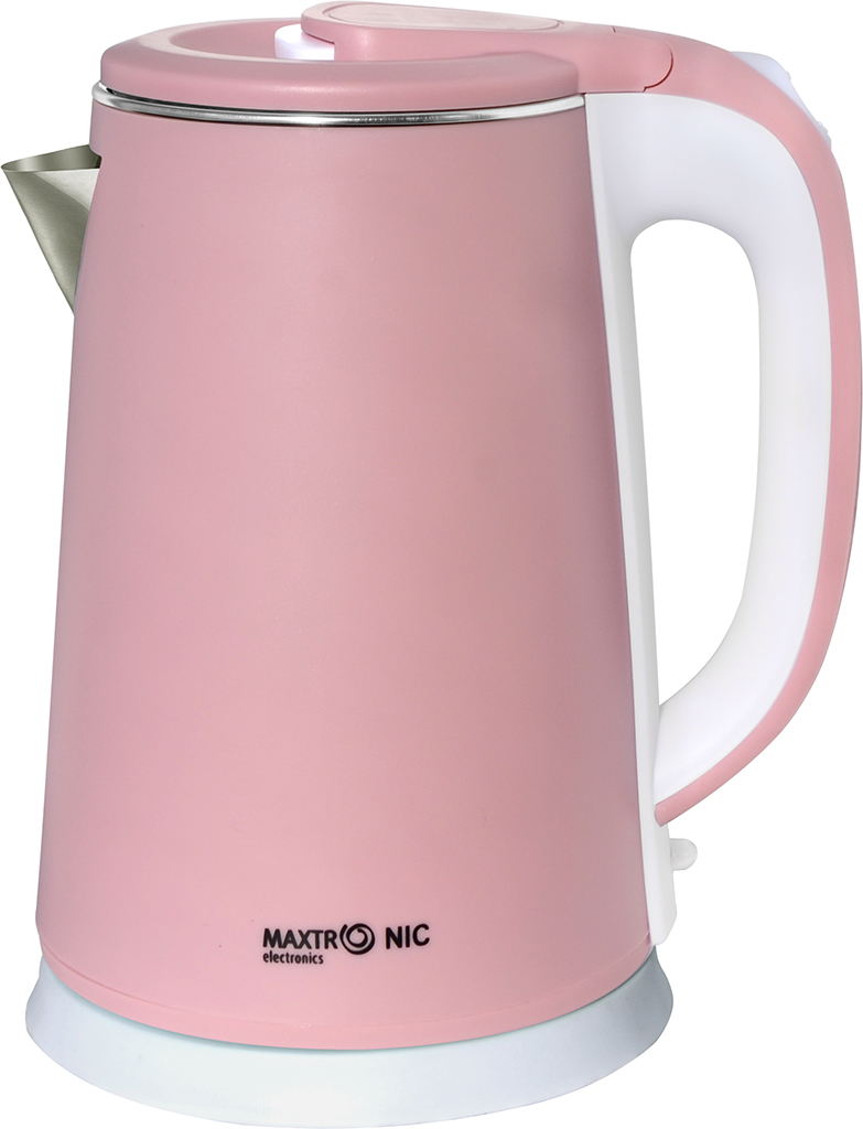 Чайник электрический MAXTRONIC MAX-321 2 л белый, розовый