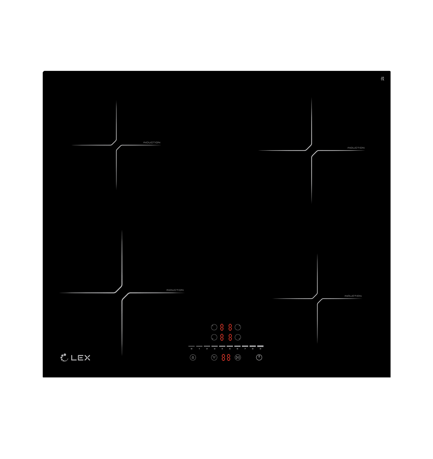Встраиваемая варочная панель индукционная LEX EVI 640-2 BL черный