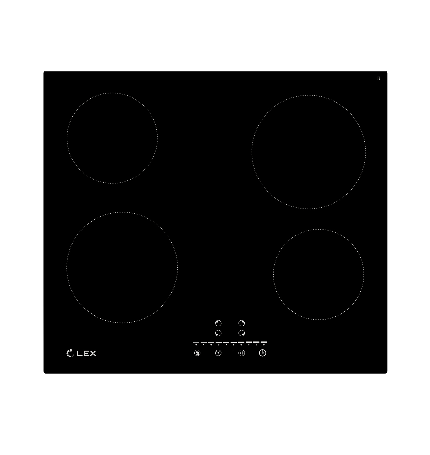 Встраиваемая варочная панель электрическая LEX EVH 640-1 BL черный