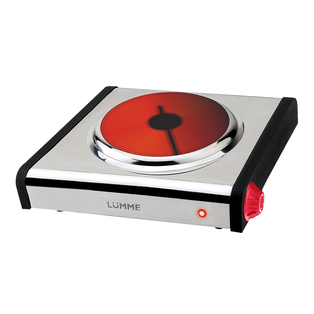 Настольная электрическая плитка LUMME LU-3636 красный, серебристый, черный