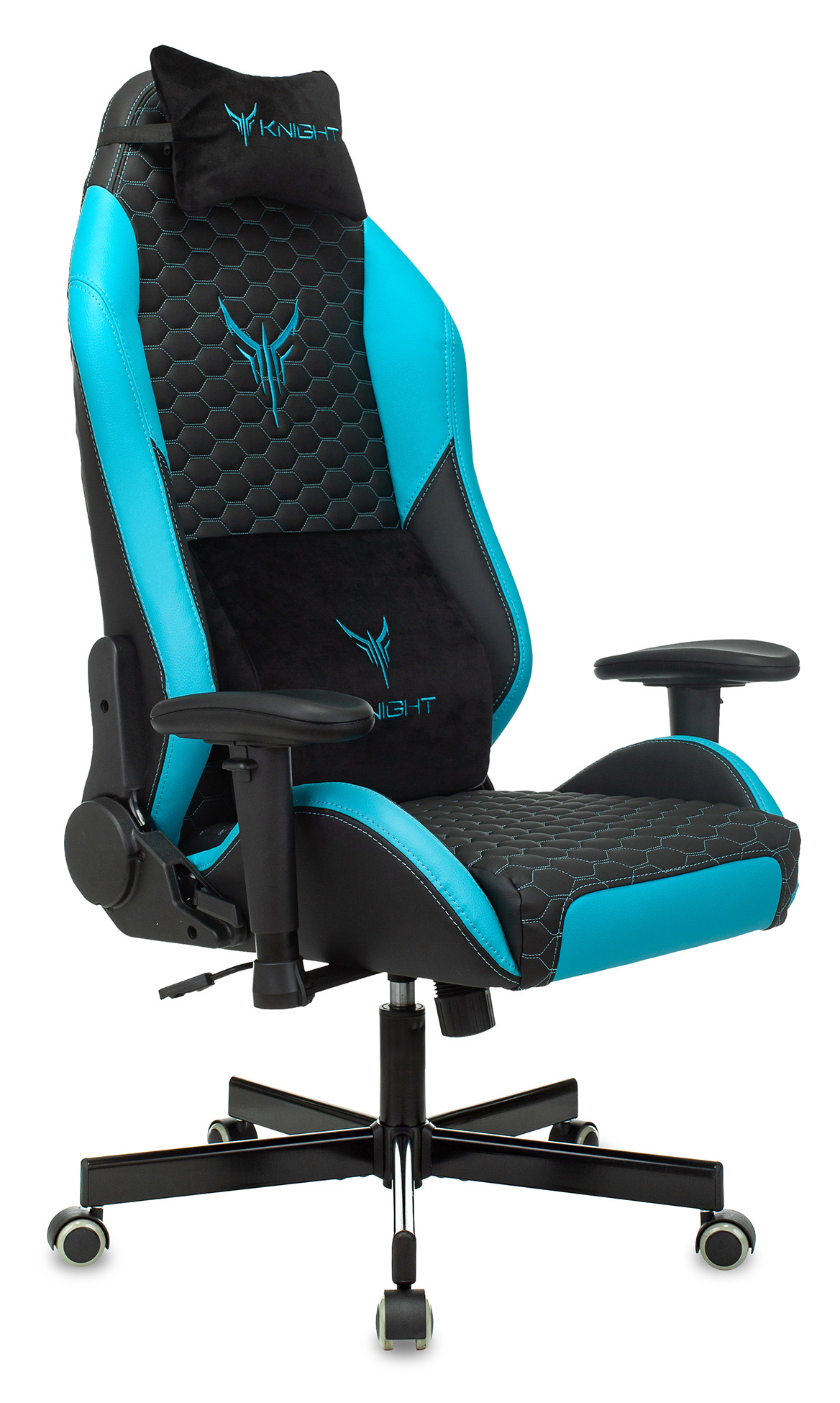 Кресло игровое Knight Neon черный/голубой