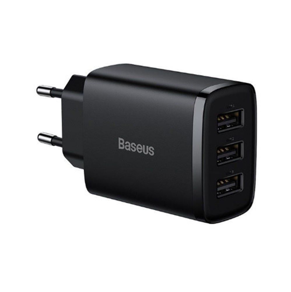 Сетевое зарядное устройство Baseus Compact Charger 3U 17W EU Black (CCXJ020101)
