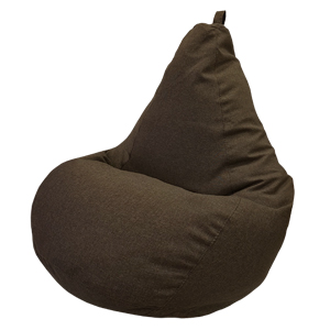 Кресло-мешок ONPUFF пуфик груша, размер XХXL, коричневый рогожка