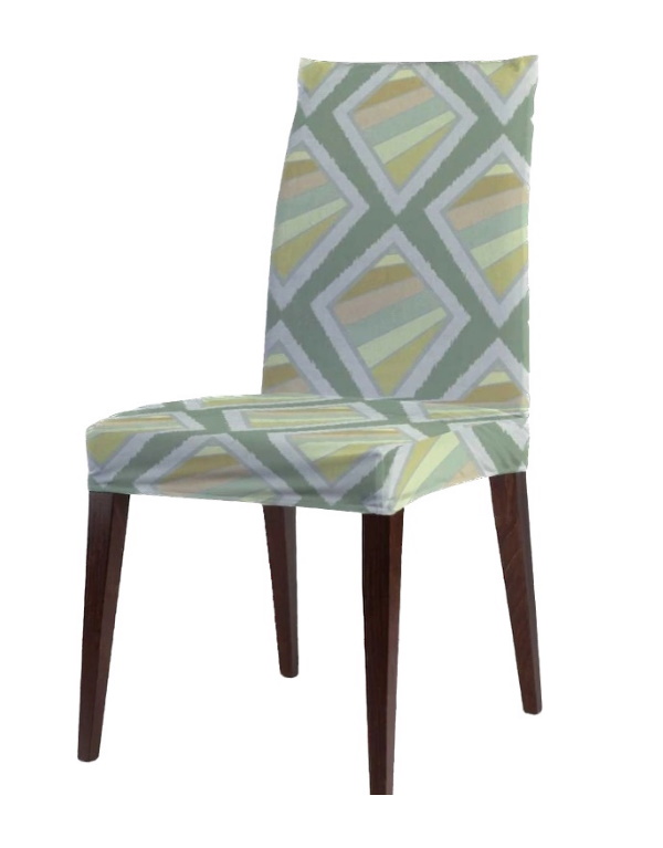Декоративный чехол на стул со спинкой велюровый dvcc_4438 JoyArty