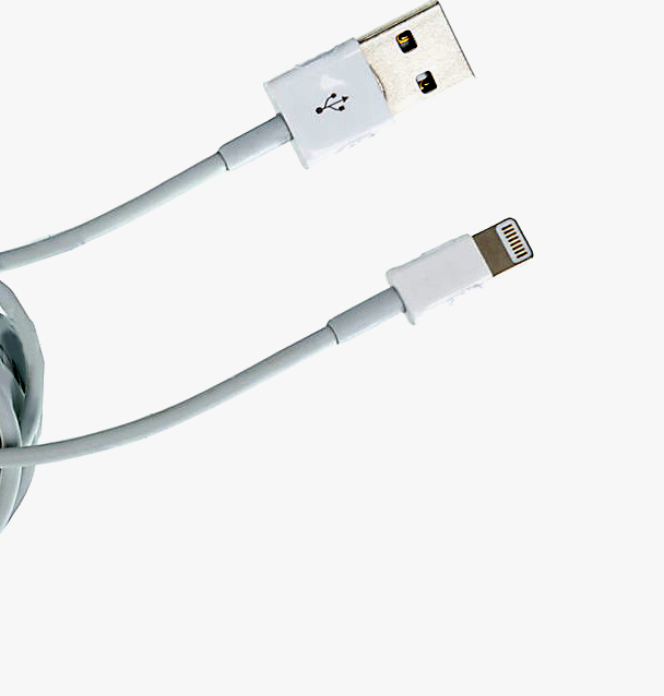 Кабель USB A(m), Lightning (m), 1м, белый