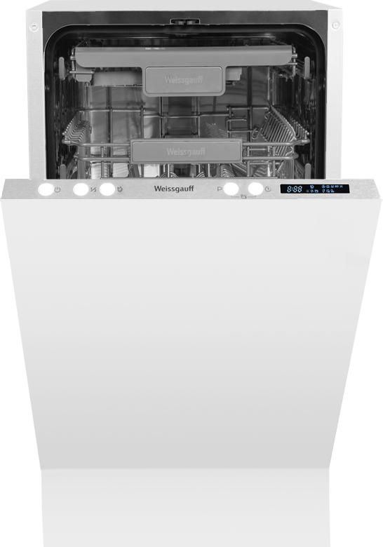 Посудомоечная машина Weissgauff BDW 4533 D с лучом на полу и авто-открыванием