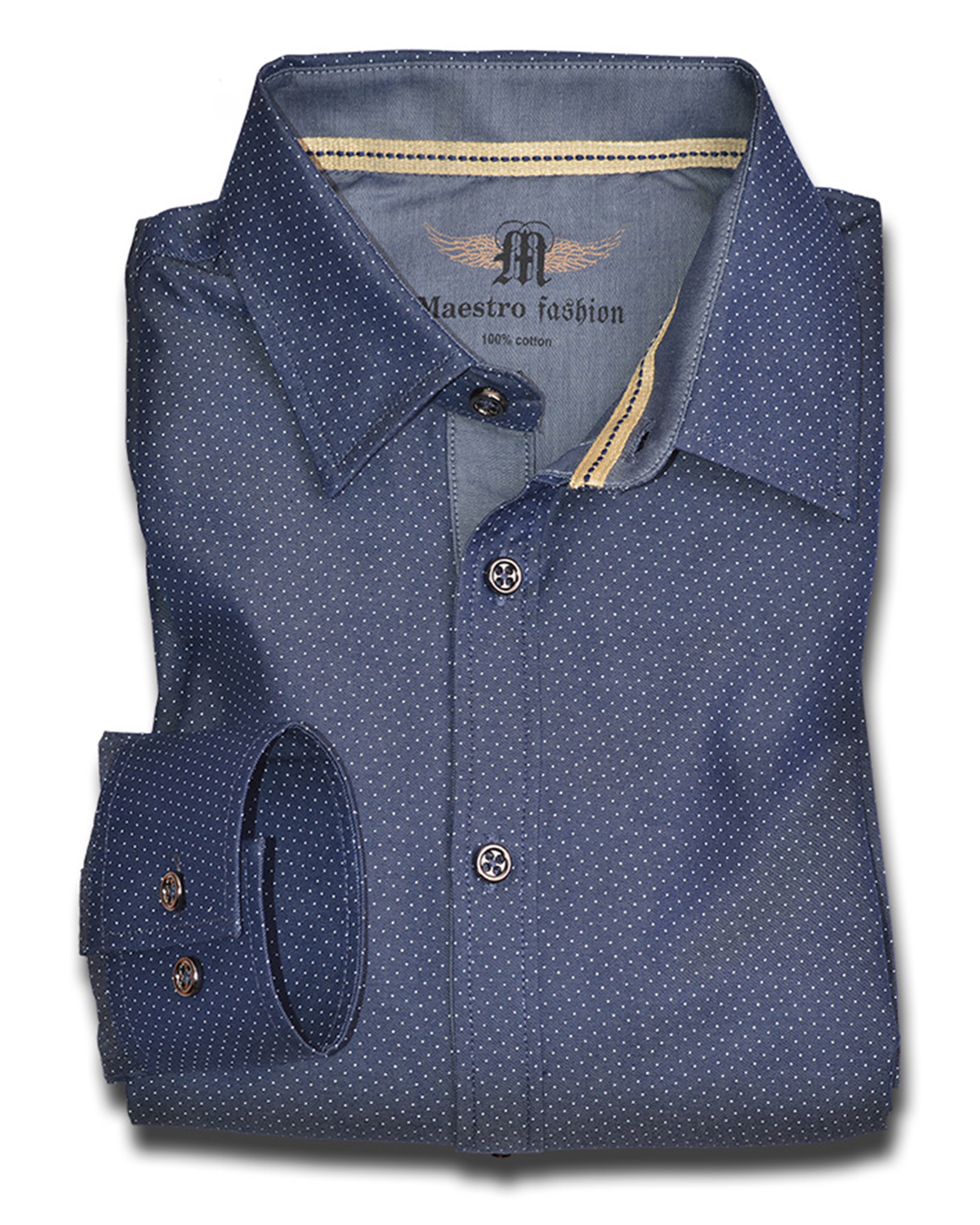 Рубашка мужская Maestro Monaco 2 синяя 41/170-178