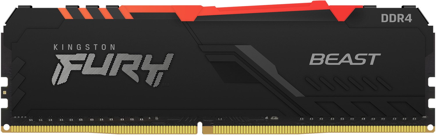 Оперативная память Kingston Fury Beast RGB 16Gb DDR4 2666MHz (KF426C16BB1A/16)