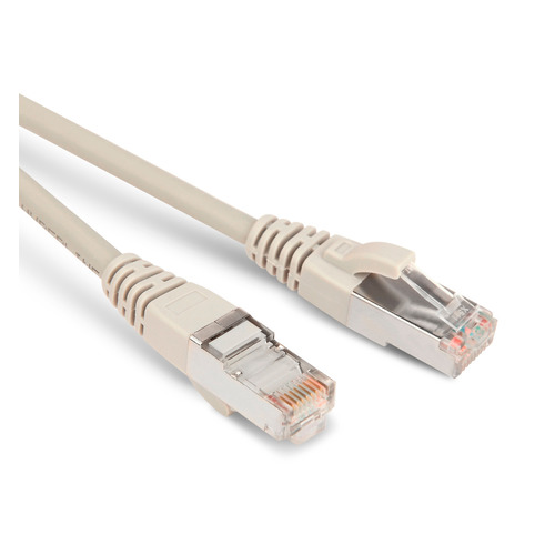 Патч-корд Hyperline PC-LPM-STP-RJ45-RJ45-C5E-1M-LSZH-GY, вилка RJ-45, вилка RJ-45, кат.5е,