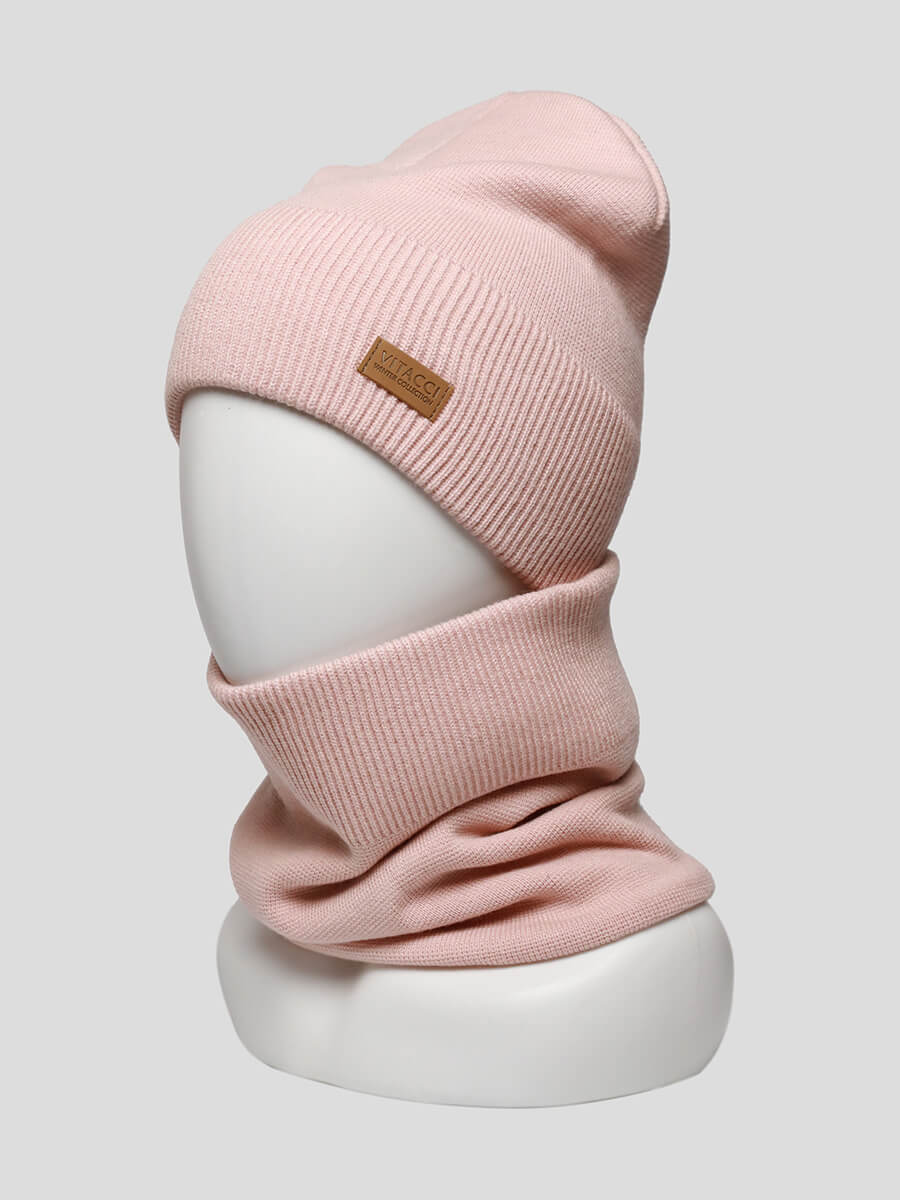 Комплект (шапка, снуд) женский VITACCI CH14622-14P розовый