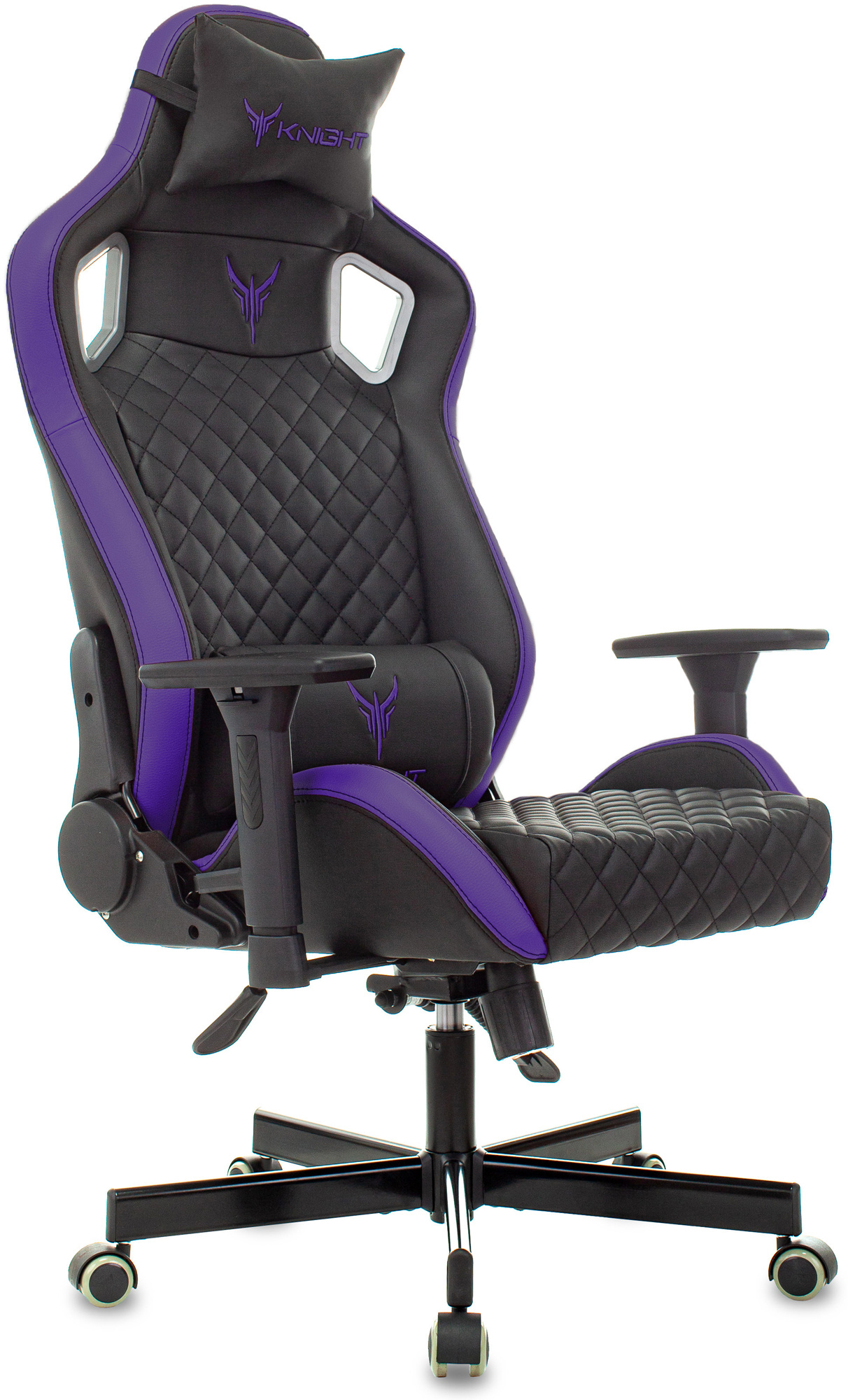 Кресло игровое Knight Outrider черный/фиолетовый