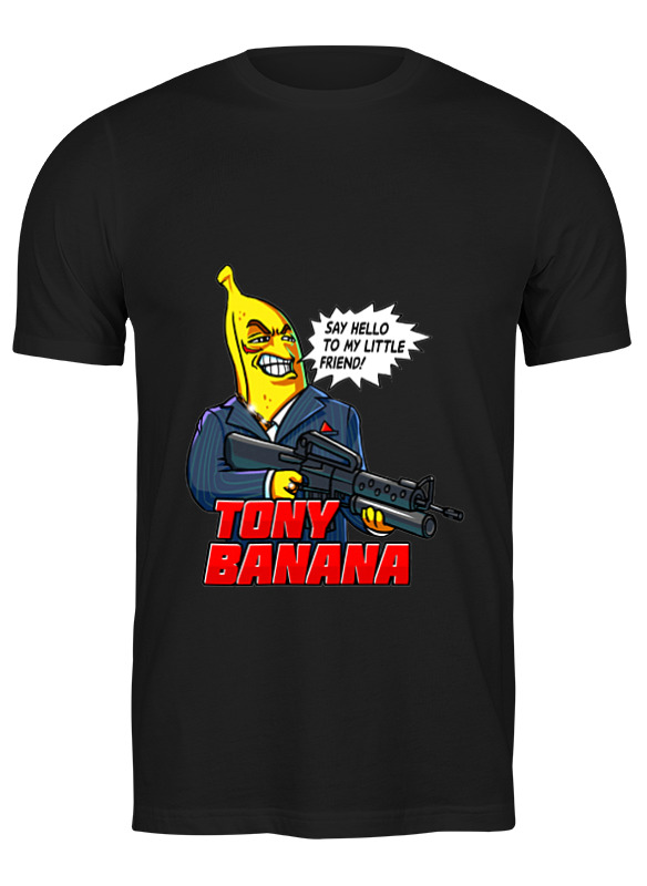 Футболка мужская Printio Tony banana черная XL