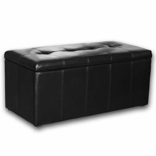 Банкетка Dreambag Лонг ЭкоКожа с ящиком черная 46 х 46 х 100 см