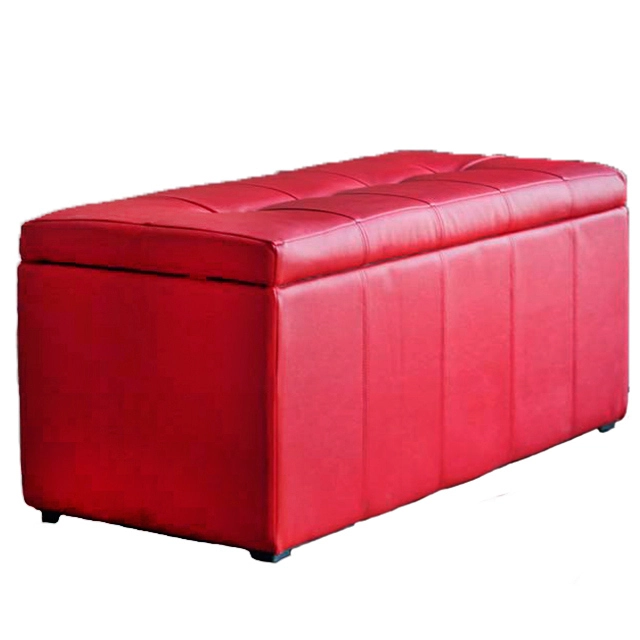 Банкетка Dreambag Лонг ЭкоКожа с ящиком красная 46 х 46 х 100 см