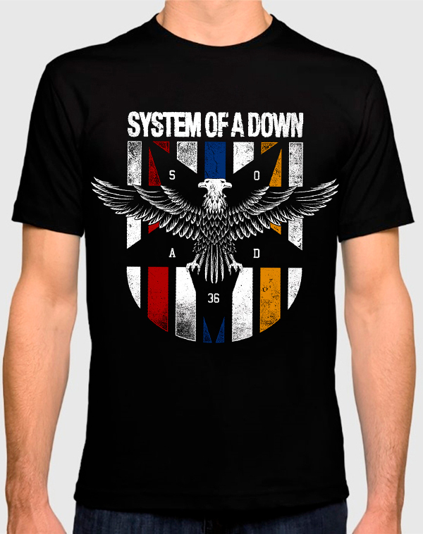 Футболка мужская Dream Shirts System of a Down 5000747-2 черная 2XL