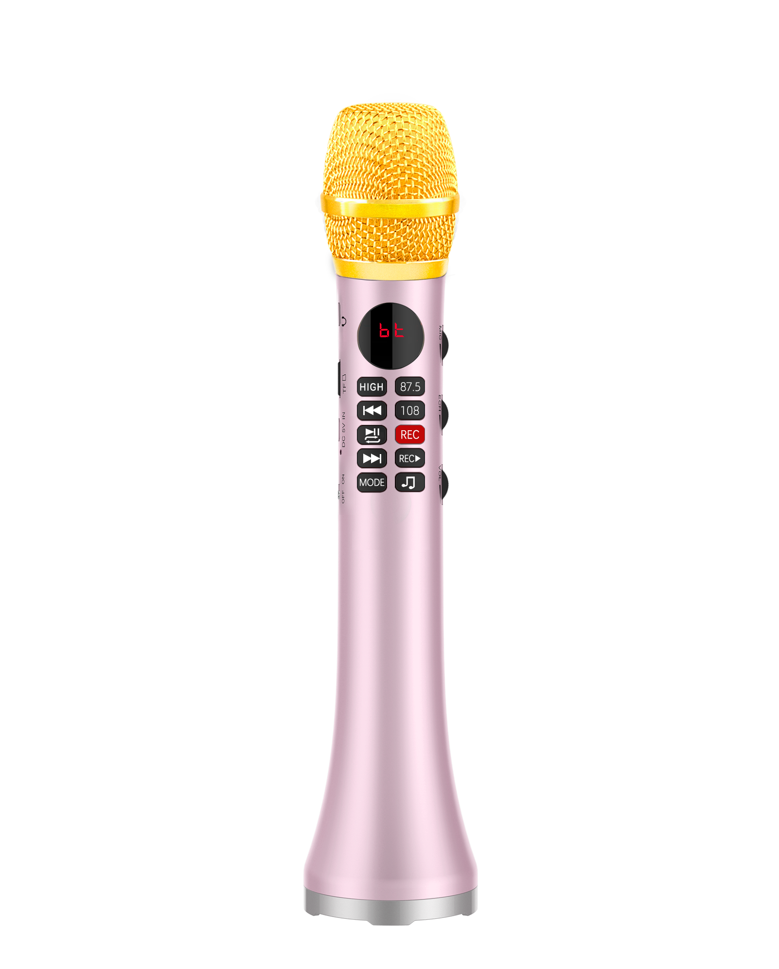 Профессиональный караоке-микрофон L-699 DSP 20W розовый