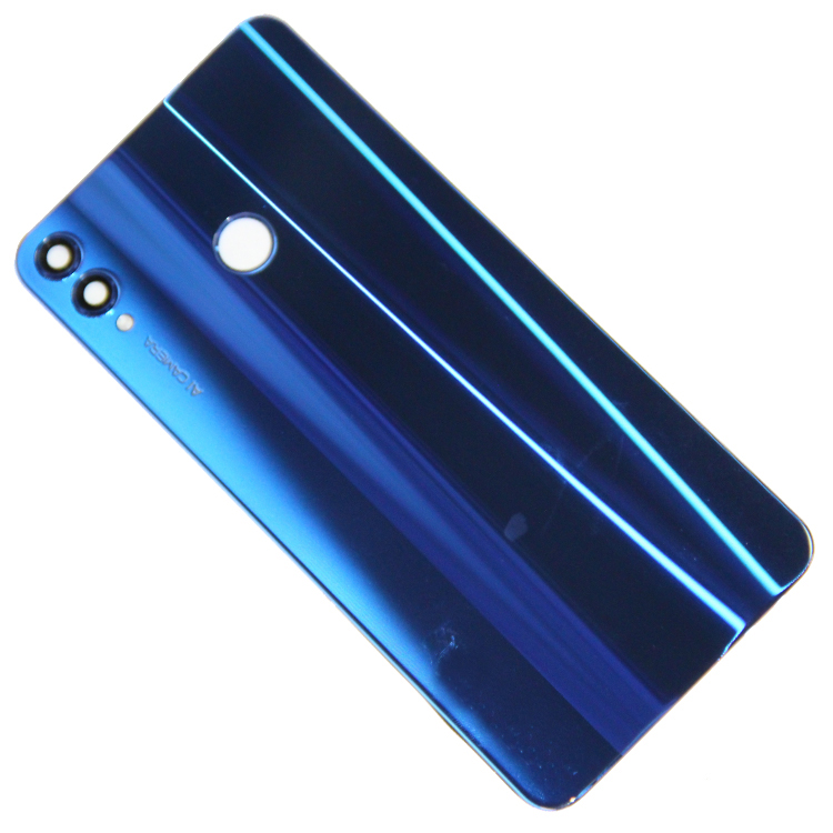 Задняя крышка для Huawei Honor 8X, 8X Premium (JSN-L21) со стеклом камеры <синий> (OEM)