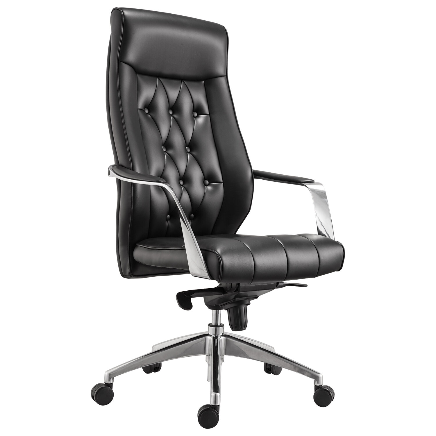 Кресло офисное BRABIX PREMIUM Sonata EX-754, мультиблок, алюминий, экокожа, черное, 5324