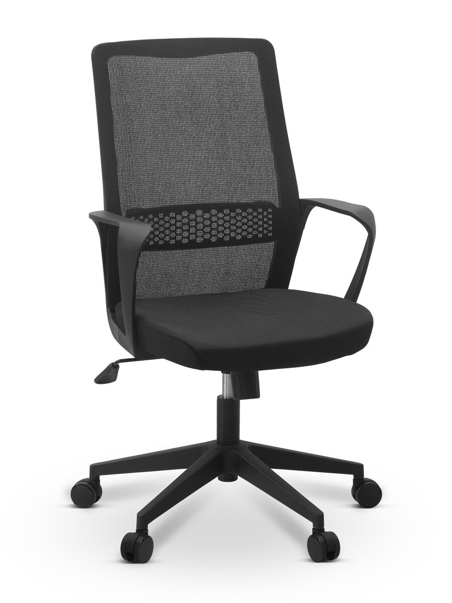 Компьютерное и офисное кресло Юнитекс Space Сетка/Ткань, черный