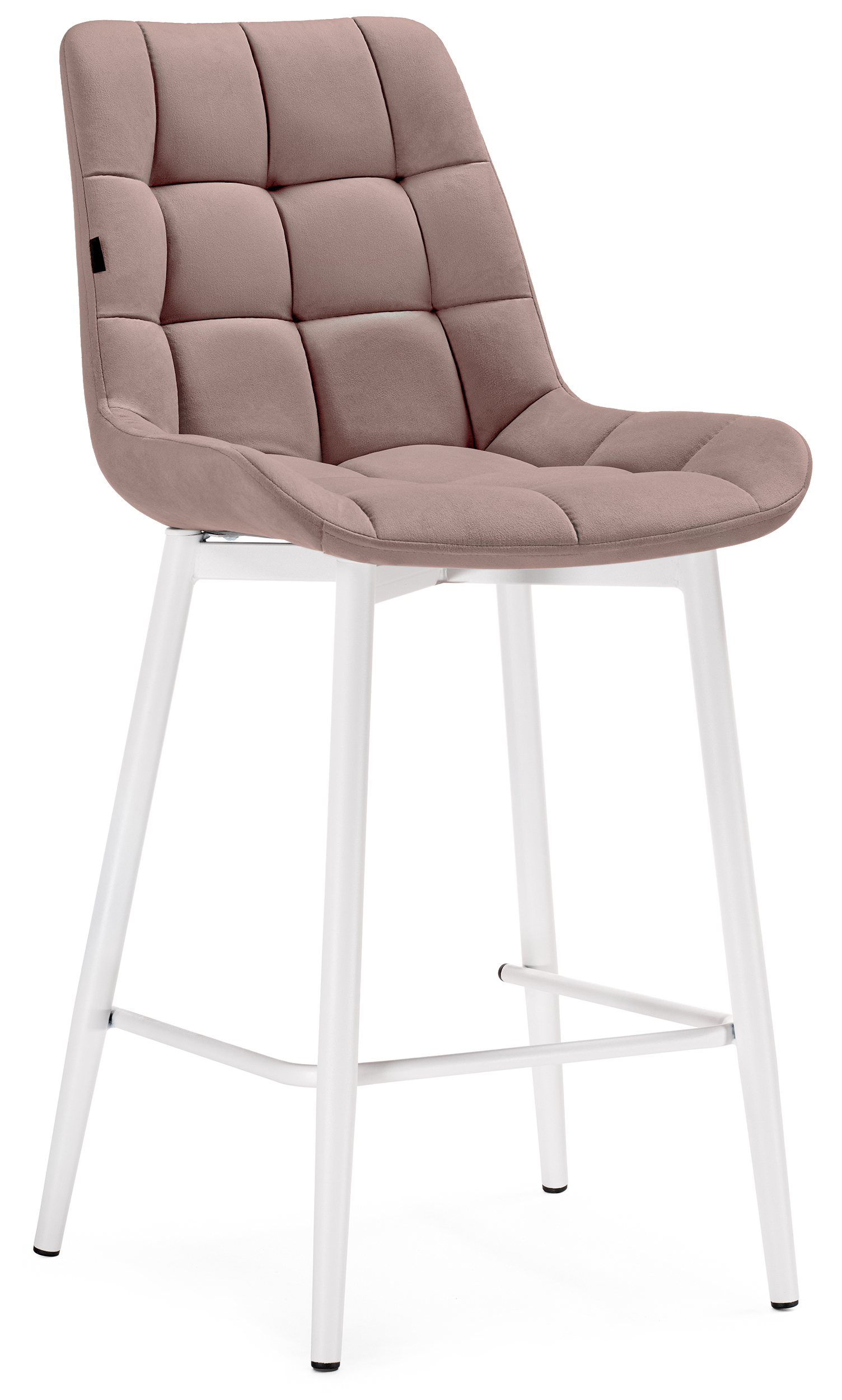 Полубарный стул Мебельные решения Алст К коричневый велюр / белый