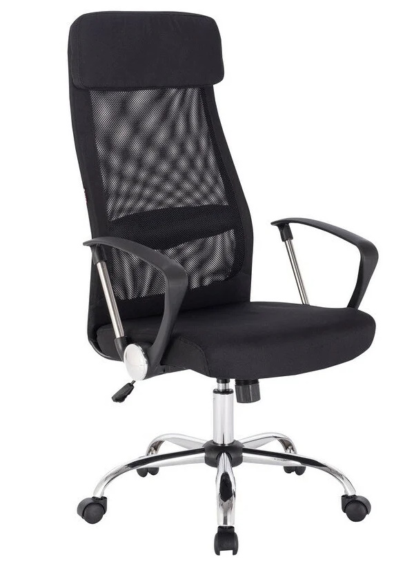 Кресло BN_Sp_EChair-589 TC сетка/ткань черный, хром