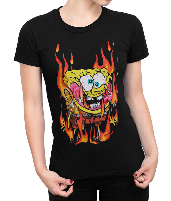 Футболка женская Dream Shirts Губка Боб - Спанч Боб 1000603-1 черная L