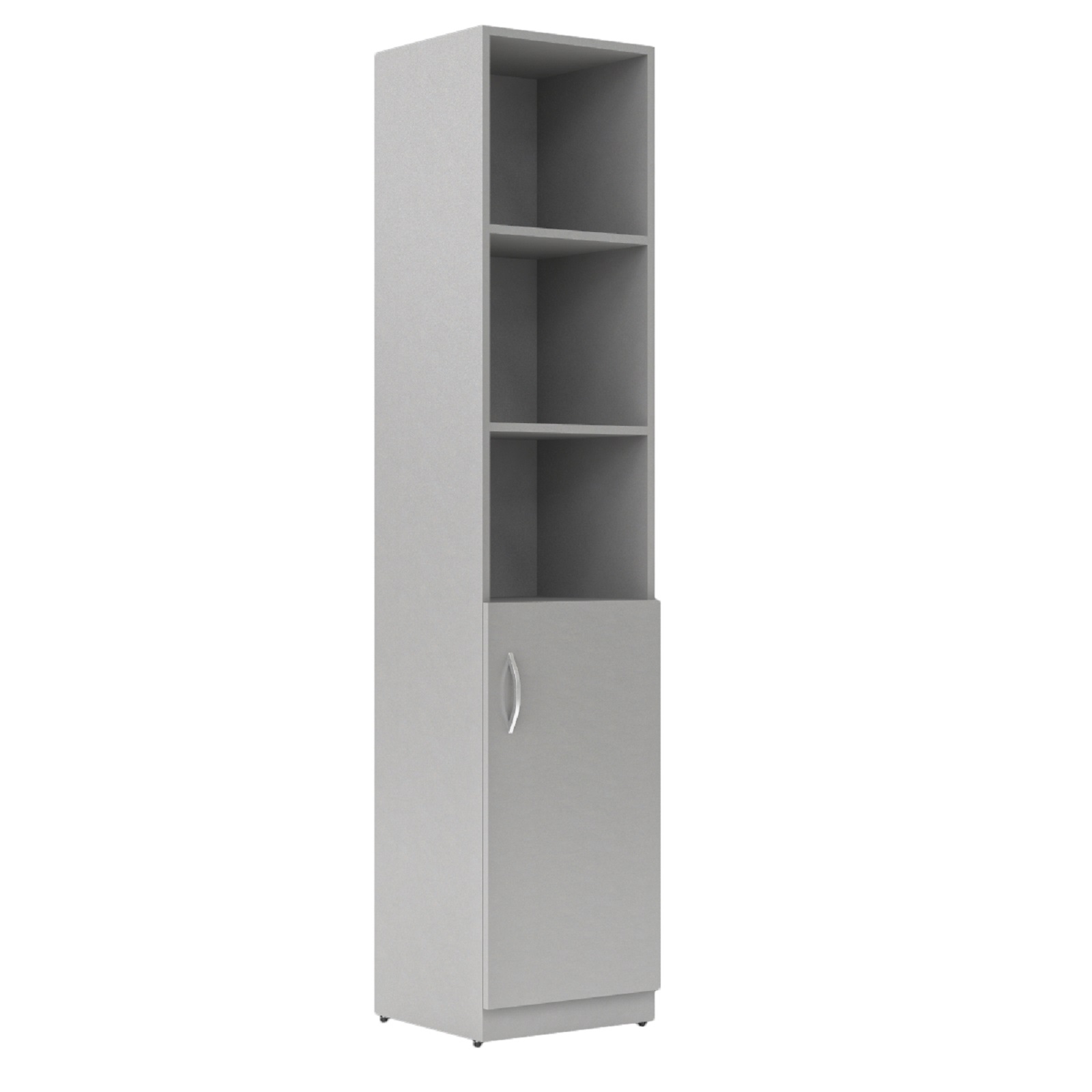 Шкаф-стеллаж с дверцей SKYLAND SIMPLE SR-5U.5(R), серый, 38.6х37.5х181.5