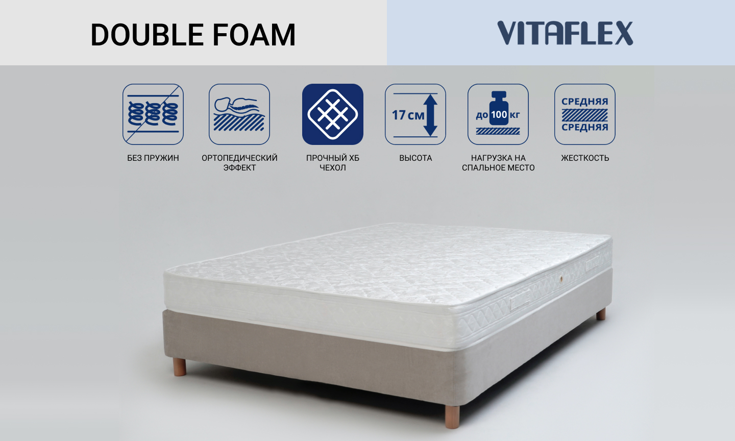 Матрас Vitaflex Double Foam 200х200